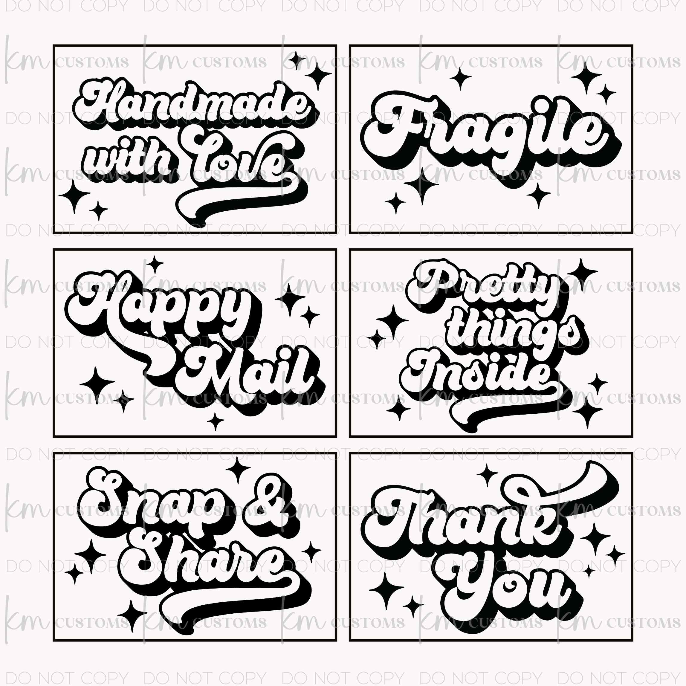 Packaging Stickers – KM Customs